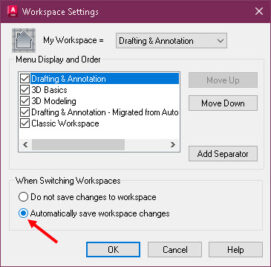 AutoCAD Classic Workspace