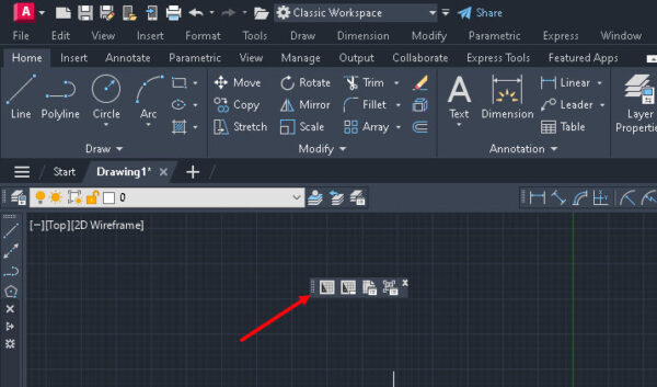 AutoCAD Classic Workspace