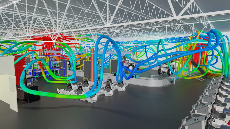 Utilizing Inventor, Factory Layout Design and CFD for COVID-19