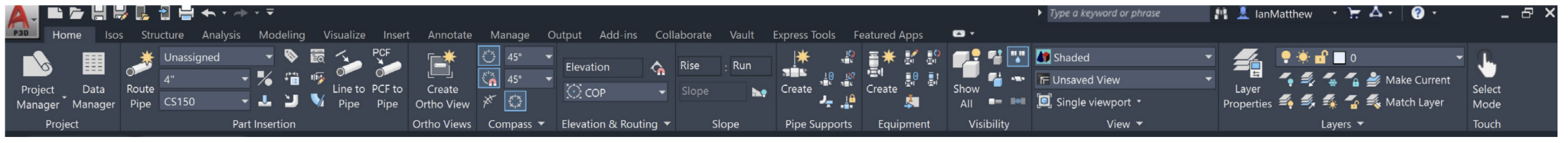 Using the Plant 3D Toolset in AutoCAD