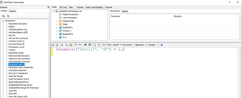 Configuration Modeling in An Assembly Environment