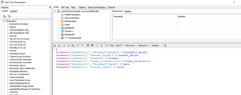 Configuration Modeling in An Assembly Environment