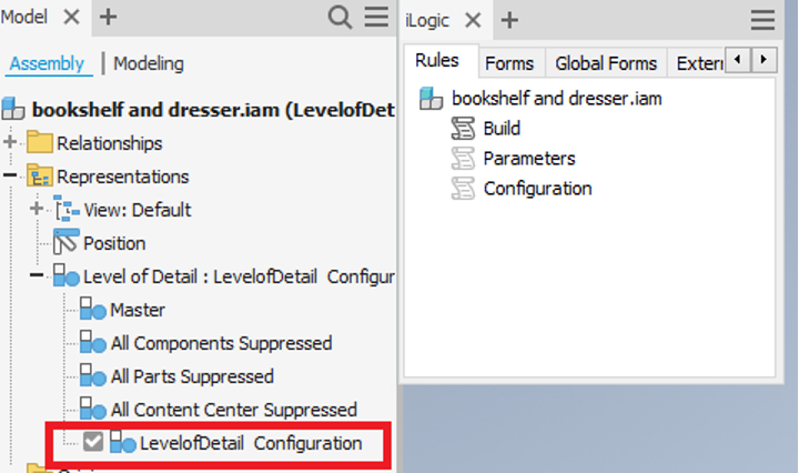 Configuration Modeling in An Assembly Environment