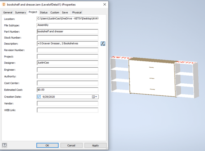 How to Populate Inventor iProperties