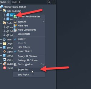 How to Find Internal Volume in Inventor Professional